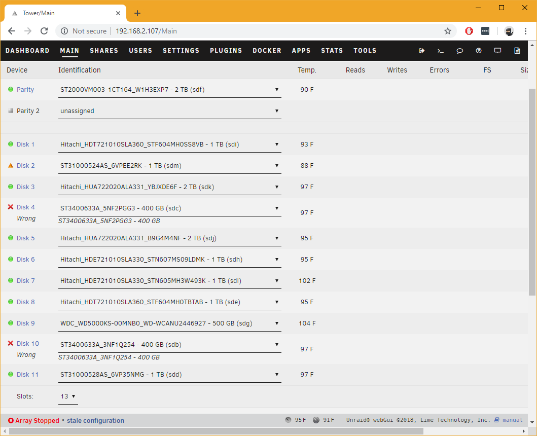 Unresponsive during rebuild, now 2 "Wrong" Drives - General Support - Unraid